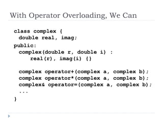 Operator overloading | PPT