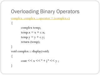 Operator overloading | PPT