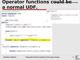 Operator overloading | PPT