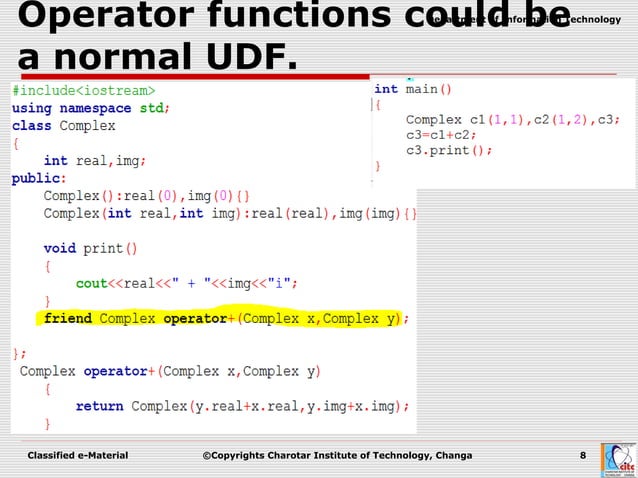 Operator overloading | PPT Operator overloading | PPT