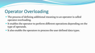 Operator overloading | PPT