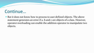 Operator overloading | PPT