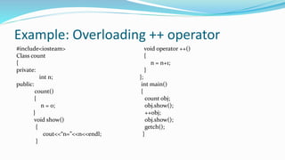 Operator overloading | PPTX