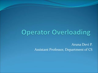 Operator overloading | PPT