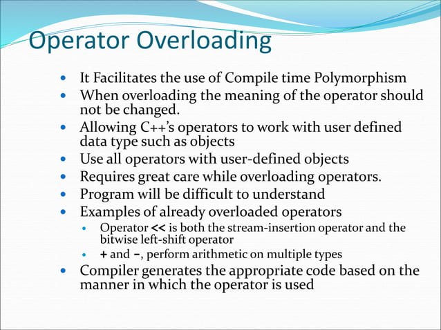 Operator overloading | PPT