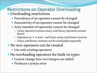 Operator overloading | PPT