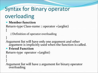 Operator overloading | PPT
