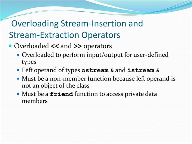 Operator overloading | PPT