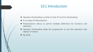Operator Overloading | PPTX | Programming Languages | Computing