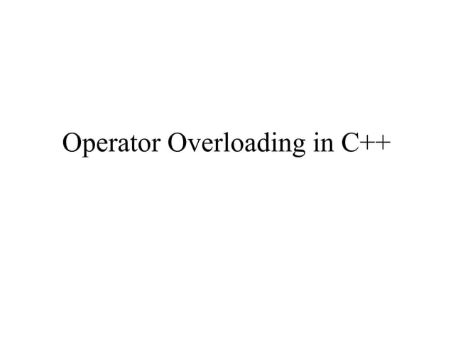 OperatorOverloading.ppt