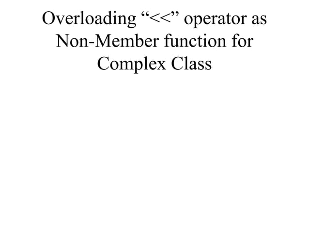 Operatoroverloadingppt