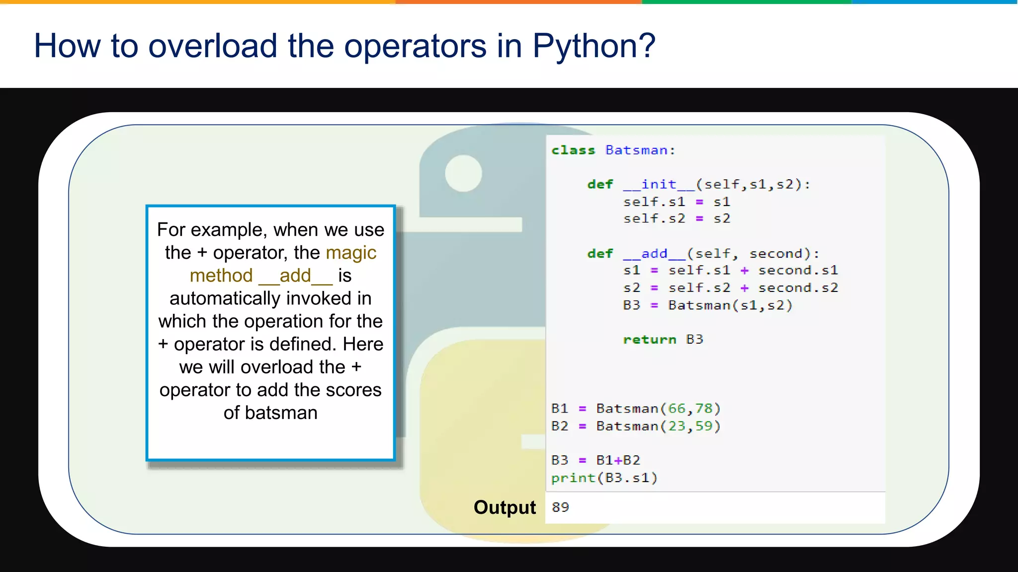 Operator Overloading In Python Ppt