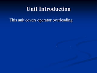 Operator overloaing | PPT