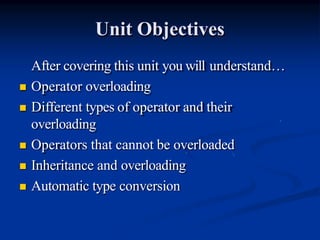 Operator overloaing | PPT