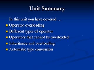 Operator overloaing | PPTX