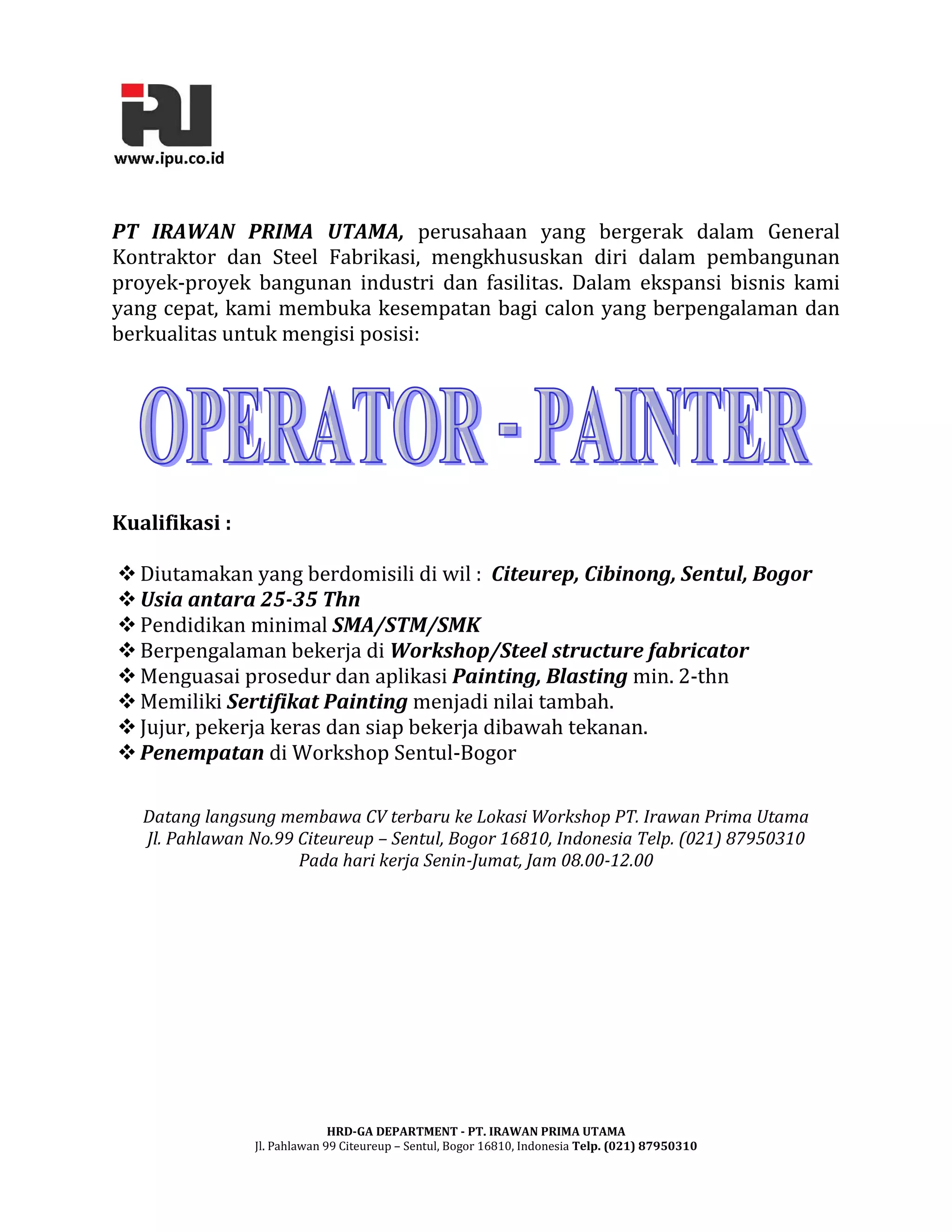 Operator Painter | PDF