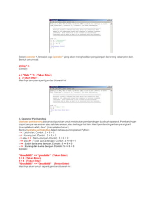 Operator python | DOCX