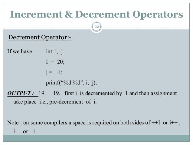 Operators-computer programming and utilzation