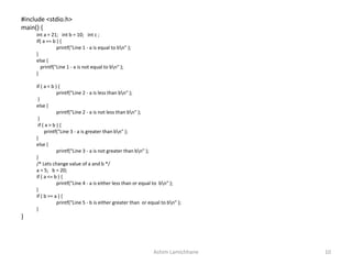 Unit 4. Operators and Expression | PPT