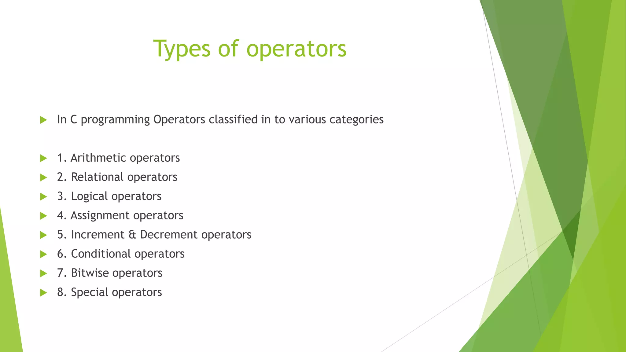 Operators | PPTX