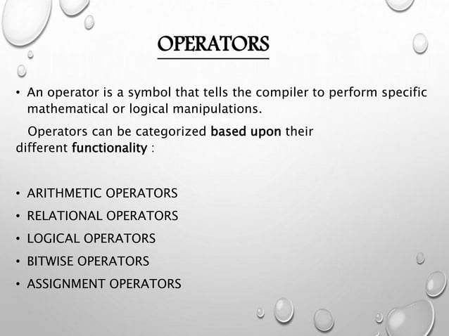 Operators in C# | PPTX | Programming Languages | Computing