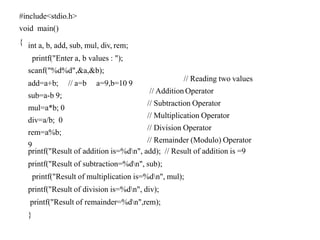 operators.pptx | Programming Languages | Computing