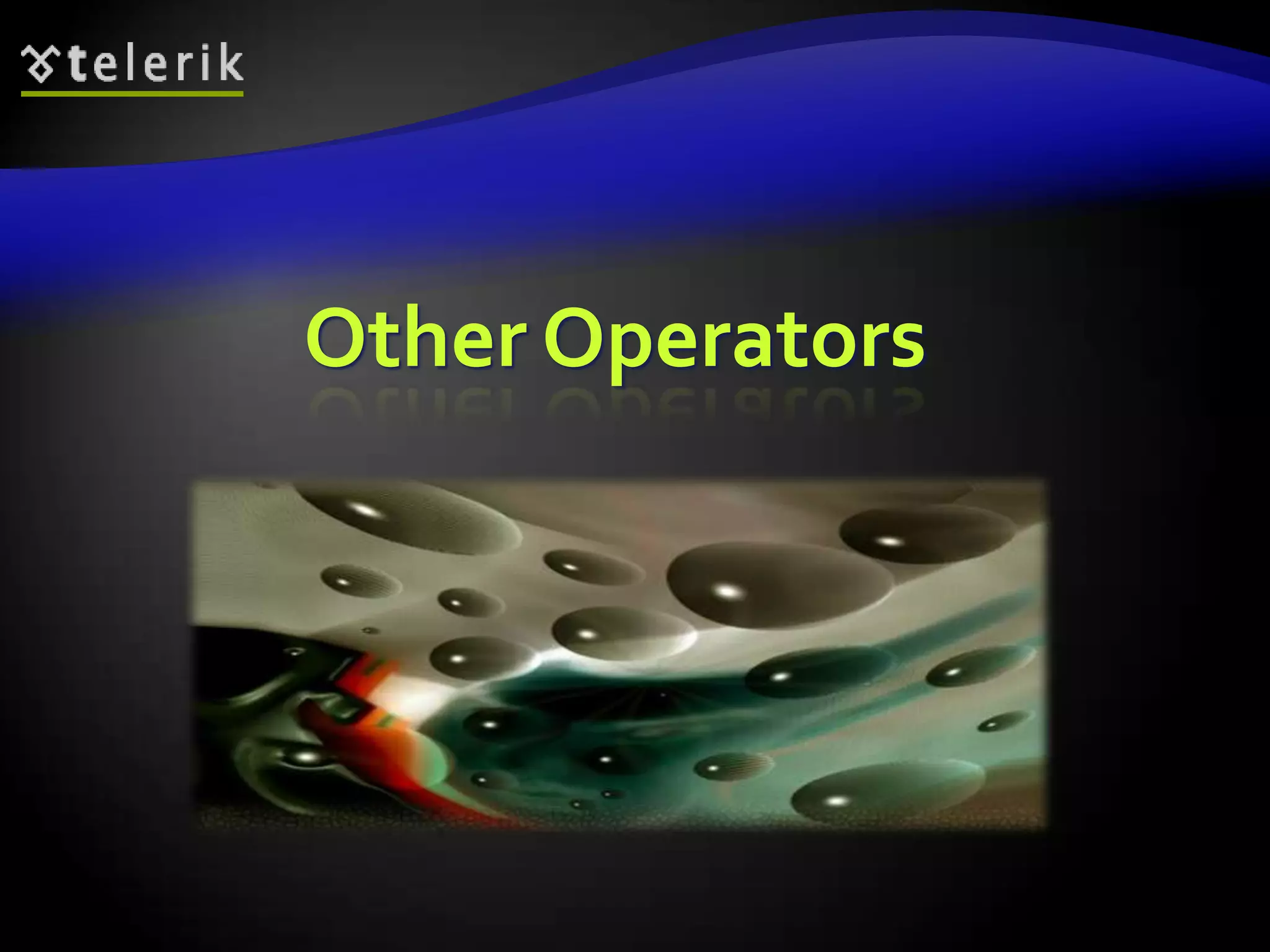 Operators expressions-and-statements | PPT