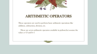 Operators Concept in Python-N.Kavitha.pptx