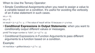 Operators1.pptx | Programming Languages | Computing