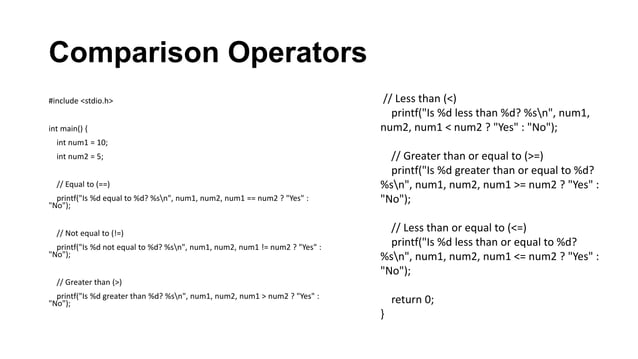 Operators1pptx Programming Languages Computing