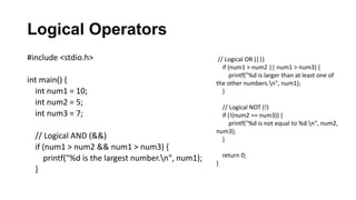 Operators1.pptx | Programming Languages | Computing