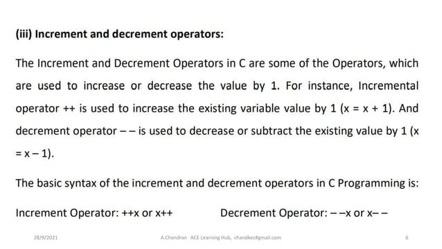 Operators and Conditional statements in C | PPTX Operators and Conditional statements in C | PPTX
