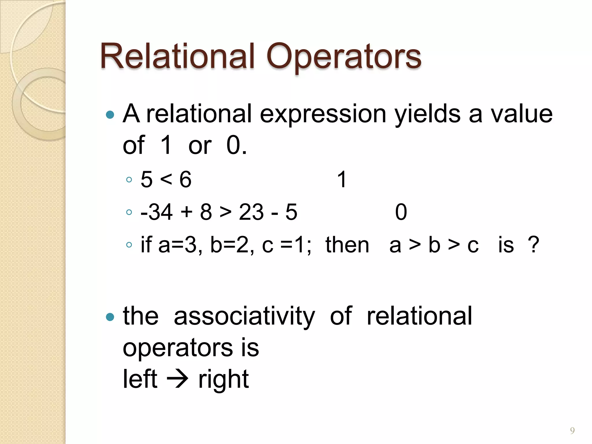 Operators and expressions | PPT