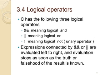 Operators and expressions | PPTX