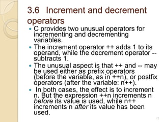 Operators and expressions | PPTX