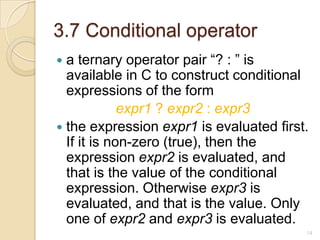 Operators and expressions | PPTX