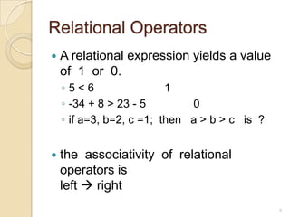 Operators and expressions | PPTX
