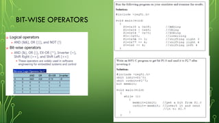 Operators and expressions in c programming | PPTX