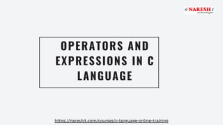 Operators and Expressions in C Language.pdf