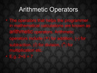 Operators in C++ | PPT