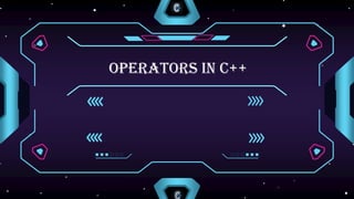 Operators in c++ | PPTX
