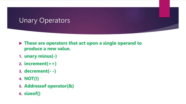This slide contains information about Operators in C.pptx