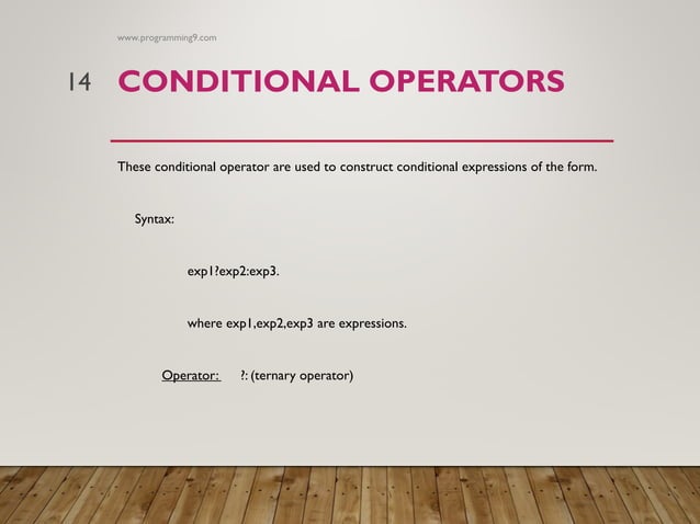 Operators in Computer programming presentation | PPT