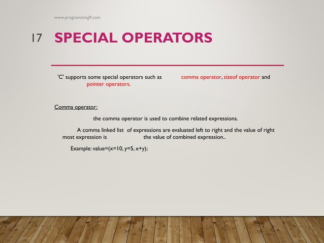 Operators in Computer programming presentation | PPT