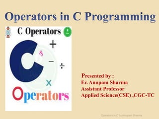 Operators in c by anupam | PPT
