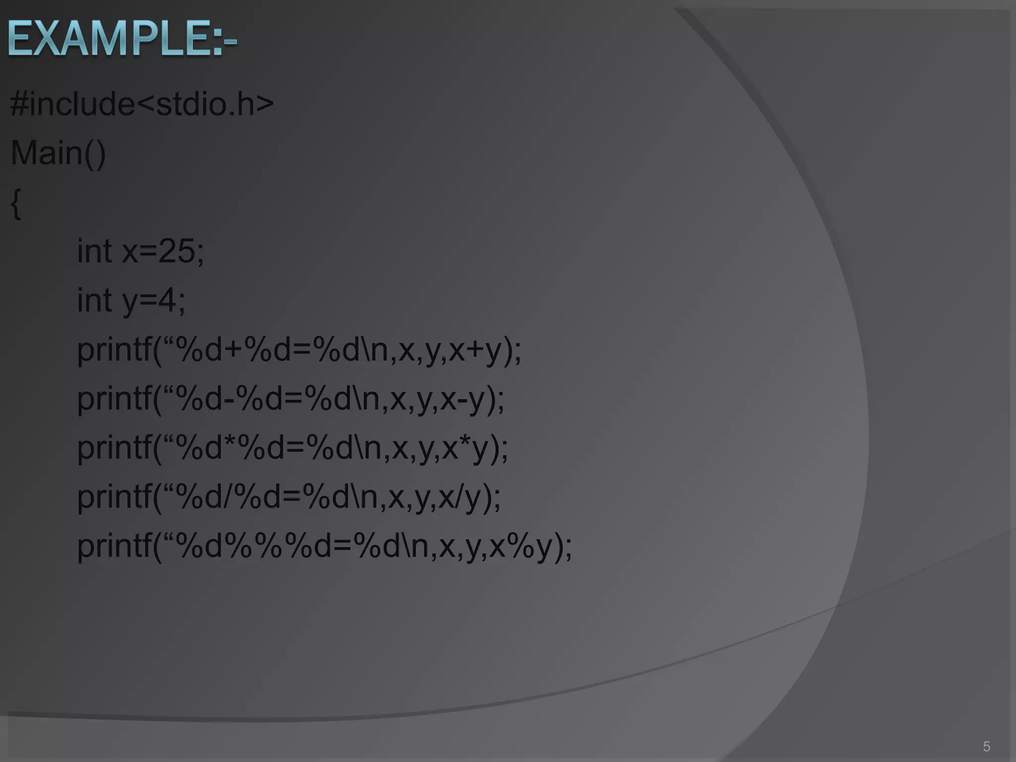 Operators In C Language Ppt Programming Languages Computing