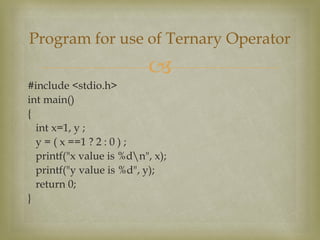 Operators in c programming | PDF