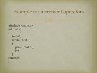 Operators in c programming | PDF