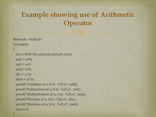 Operators in c programming | PDF