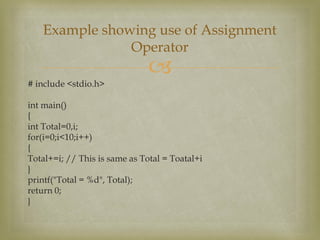 Operators in c programming | PPT | Free Download